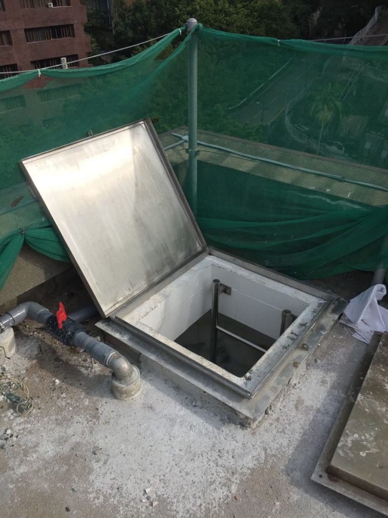 WSD Stainless steel cat ladder，水務署設備標準圖則：WSD 7.3H，泵房不鏽鋼貓梯，天井不鏽鋼貓梯，天井檢修 ...